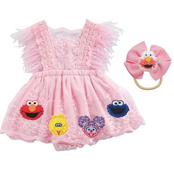 Dresses | Elmo Dress Birthday Romper Dress Clothes Sesame Street Outfit ...